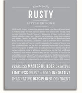 Rusty | Name Art Print – Name Stories
