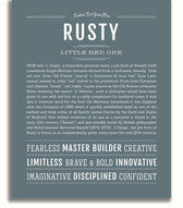 Rusty | Name Art Print – Name Stories