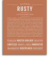 Rusty | Name Art Print – Name Stories