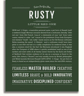 Rusty | Name Art Print – Name Stories