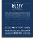 Rusty | Name Art Print – Name Stories