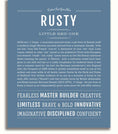 Rusty | Name Art Print – Name Stories