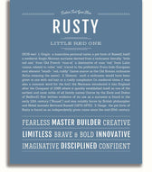 Rusty | Name Art Print – Name Stories
