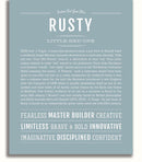 Rusty | Name Art Print – Name Stories