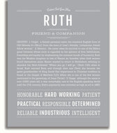 Ruth Personalized Name Meaning Art Prints – Name Stories