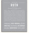 Ruth Personalized Name Meaning Art Prints – Name Stories