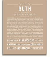 Ruth Personalized Name Meaning Art Prints – Name Stories
