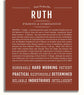 Ruth Personalized Name Meaning Art Prints – Name Stories