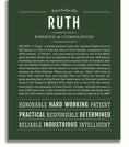 Ruth Personalized Name Meaning Art Prints – Name Stories
