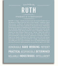 Ruth Personalized Name Meaning Art Prints – Name Stories