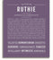 Ruthie | Name Art Print – Name Stories