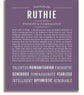 Ruthie | Name Art Print – Name Stories