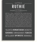 Ruthie | Name Art Print – Name Stories