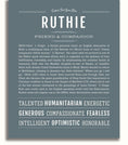 Ruthie | Name Art Print – Name Stories