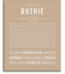 Ruthie | Name Art Print – Name Stories