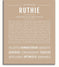 Ruthie | Name Art Print – Name Stories
