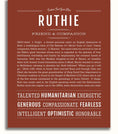 Ruthie | Name Art Print – Name Stories