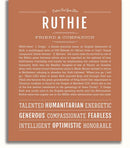 Ruthie | Name Art Print – Name Stories
