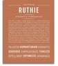 Ruthie | Name Art Print – Name Stories