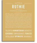 Ruthie | Name Art Print – Name Stories