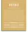 Ruthie | Name Art Print – Name Stories