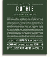 Ruthie | Name Art Print – Name Stories