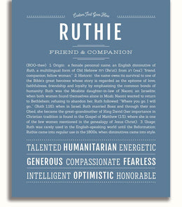 Ruthie | Name Art Print – Name Stories