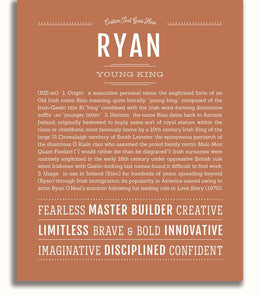 Ryan (male) | Name Art Print – Name Stories