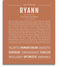 Ryann Personalized Name Meaning Art Prints – Name Stories