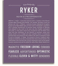 Ryker | Name Art Print – Name Stories