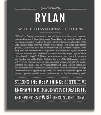 Rylan | Name Art Print – Name Stories