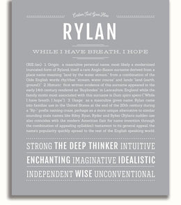Rylan | Name Art Print – Name Stories