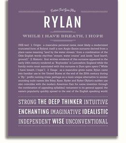 Rylan | Name Art Print – Name Stories