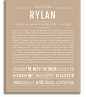 Rylan | Name Art Print – Name Stories
