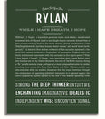 Rylan | Name Art Print – Name Stories