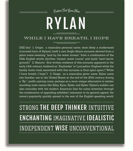 Rylan | Name Art Print – Name Stories