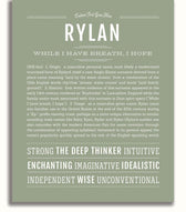 Rylan | Name Art Print – Name Stories