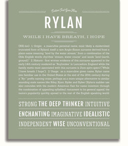 Rylan | Name Art Print – Name Stories