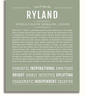 Ryland | Name Art Print – Name Stories