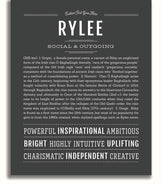 Rylee (female) | Name Art Print – Name Stories