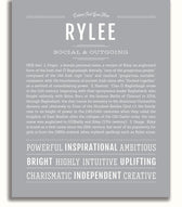 Rylee (female) | Name Art Print – Name Stories