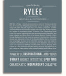 Rylee (female) | Name Art Print – Name Stories