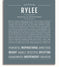 Rylee Personalized Name Meaning Art Prints – Name Stories