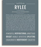 Rylee Personalized Name Meaning Art Prints – Name Stories