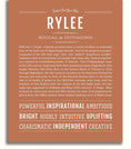 Rylee (female) | Name Art Print – Name Stories