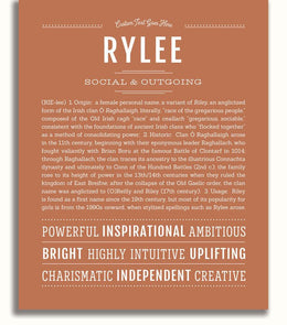 Rylee (female) | Name Art Print – Name Stories