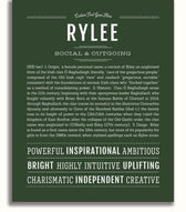 Rylee (female) | Name Art Print – Name Stories