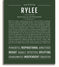 Rylee Personalized Name Meaning Art Prints – Name Stories