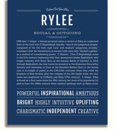 Rylee (female) | Name Art Print – Name Stories