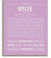 Rylee (female) | Name Art Print – Name Stories